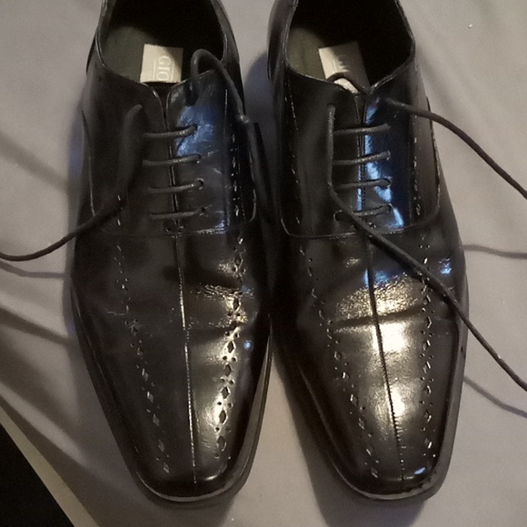 giovanni | Shoes | Giovanni Mens Black Wingtip Lace Up Leather Dress ...